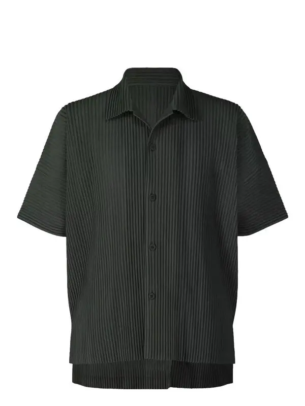 Issey Miyake Pleated Button-down Shirt - Green