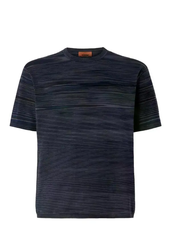 Missoni Space-dye Mercerized Cotton Crewneck T-shirt - Blue