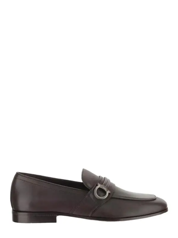 FERRAGAMO Gancini Ornament Moccasins - Brown