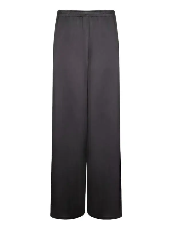 Fabiana Filippi Satin Finish Elasticated-waist Palazzo Pants - Black