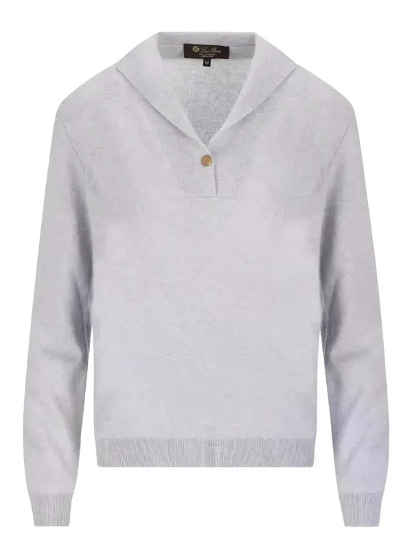 Loro Piana Sergio Cashmere Polo Shirt - Grey