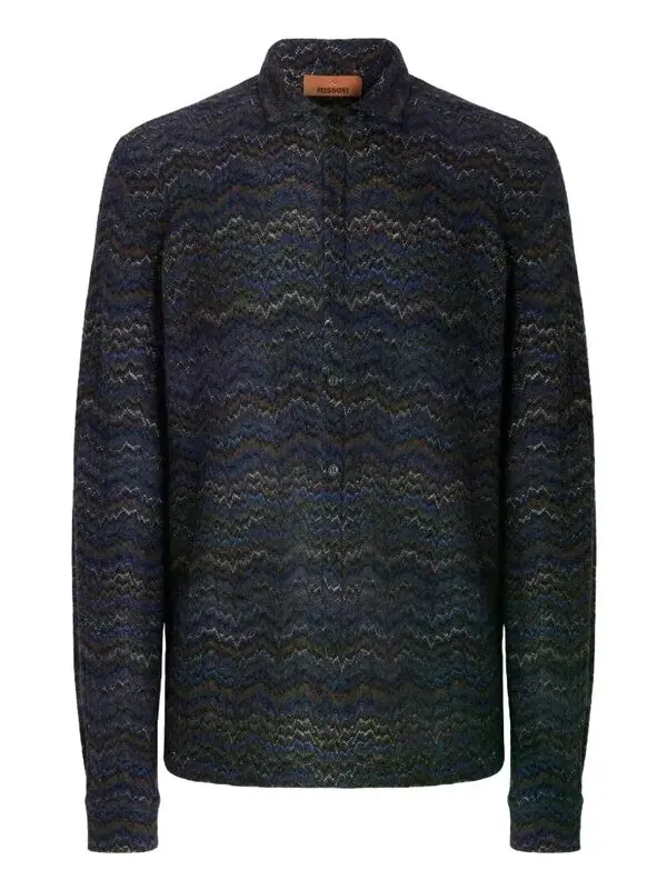 Missoni Cashmere And Viscose Knit Shirt - Blue