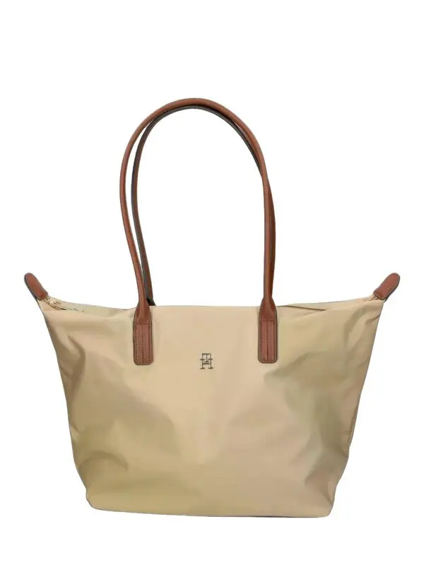 Tommy Hilfiger Popette Logo-plaque Shoulder Bag - Neutrals