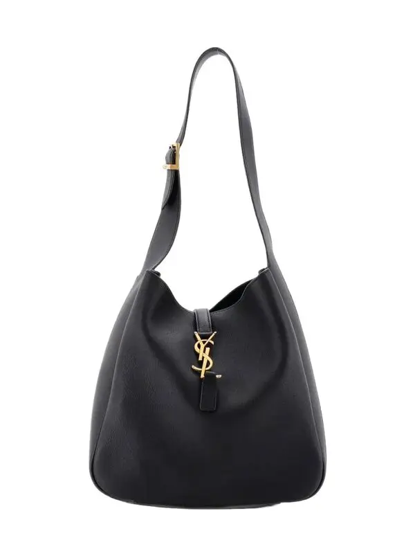 Saint Laurent Supple Leather Hobo Bag - Black