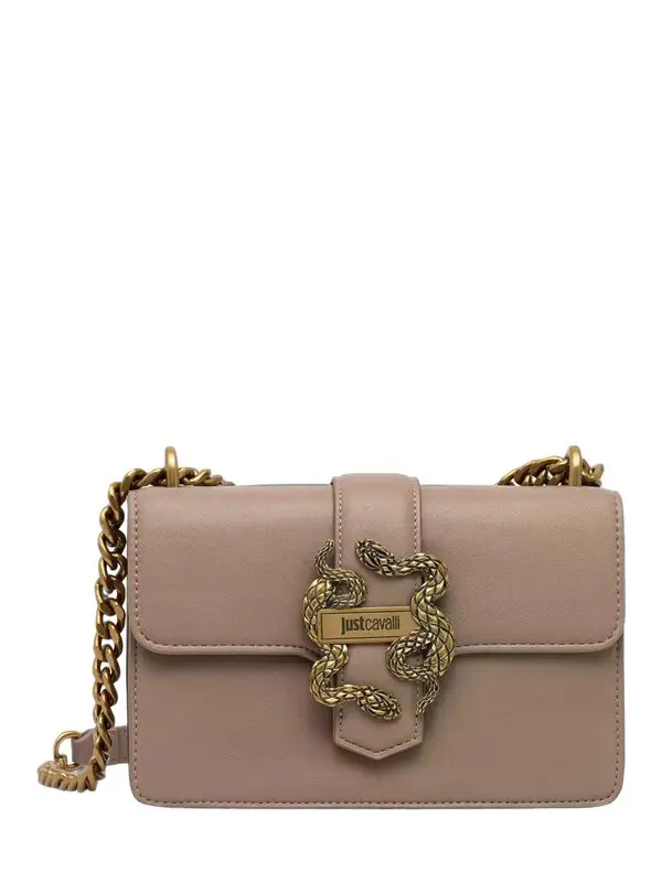 Just Cavalli Snake-plaque Chain-link Shoulder Bag - Neutrals