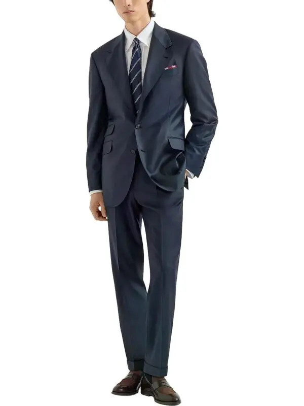 Brunello Cucinelli Cavallo Tailor Wool Blazer - Blue