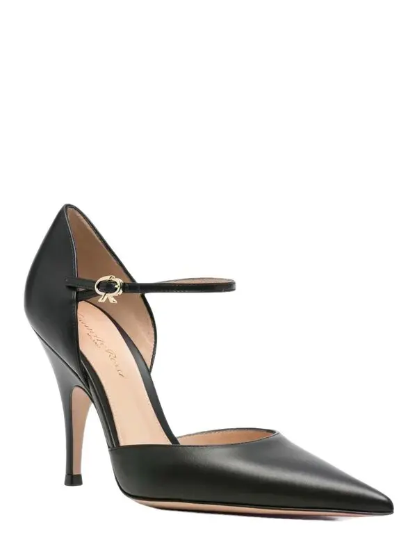 GIANVITO ROSSI Sofia D'orsay Leather Pumps - Black