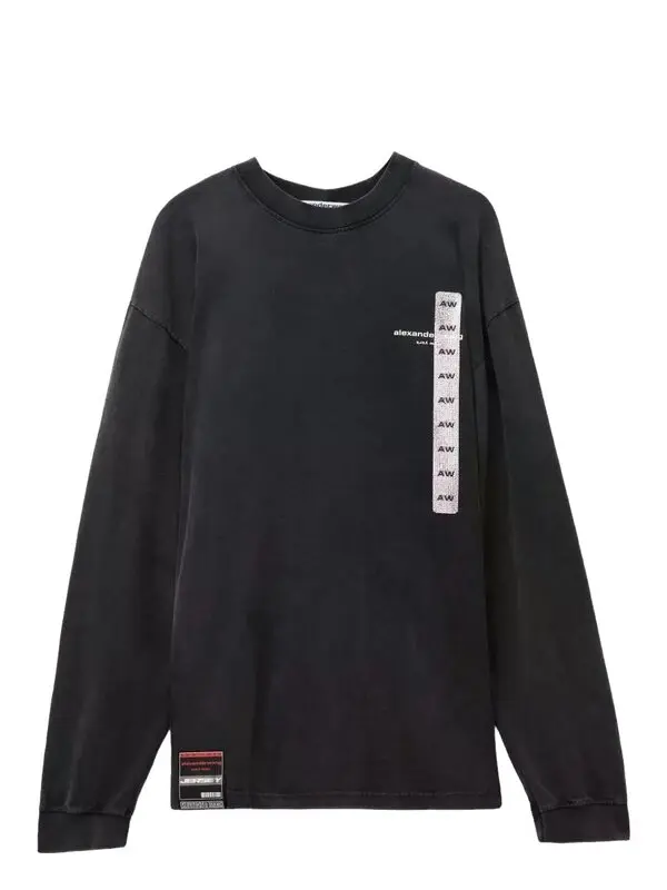 Alexander Wang Graphic Long-sleeve T-shirt - Black