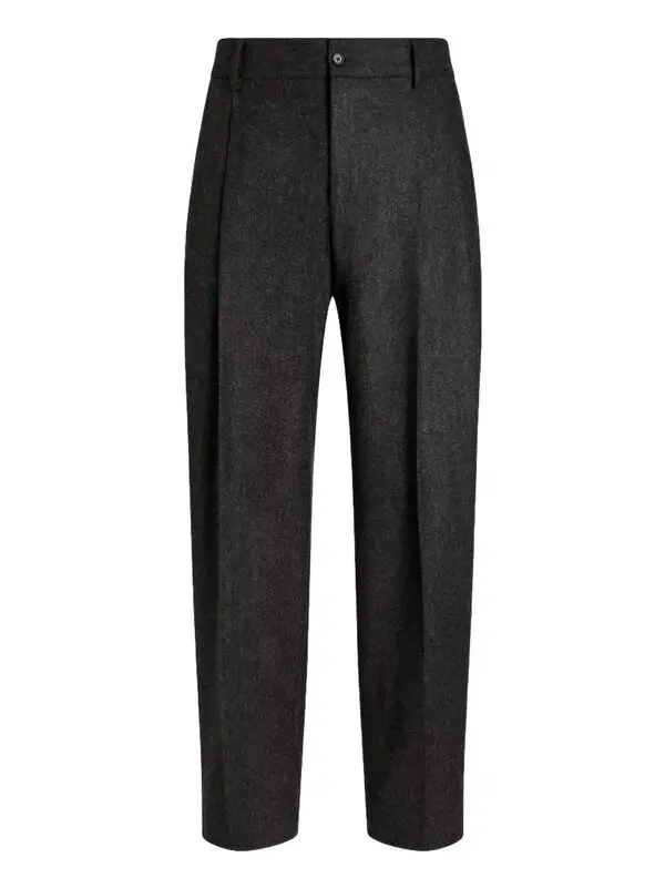 Dolce & Gabbana Wool Flannel Trousers - Grey