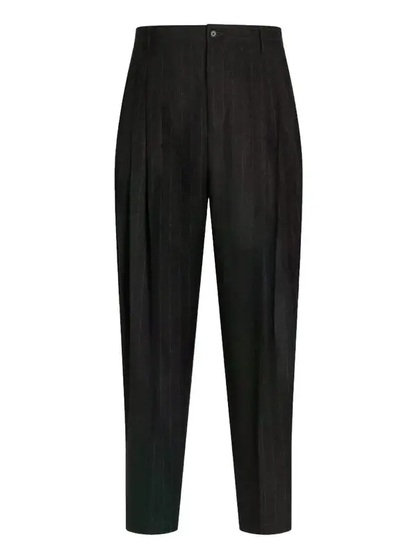 Dolce & Gabbana Pinstripe Virgin-wool Trousers - Grey