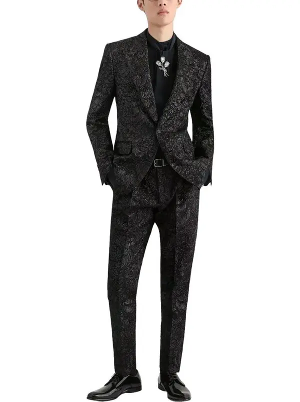 Dolce & Gabbana Brocade Trousers - Black