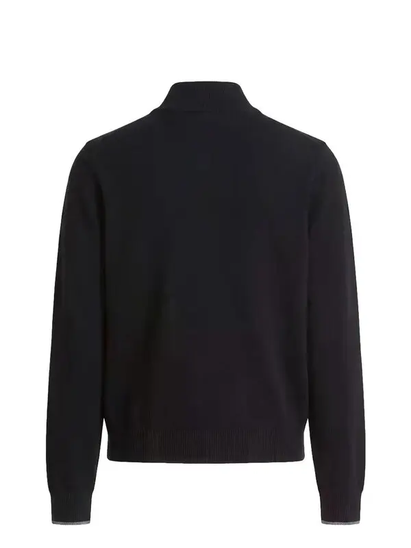 Peserico High-neck Zip-up Sweatshirt - Black
