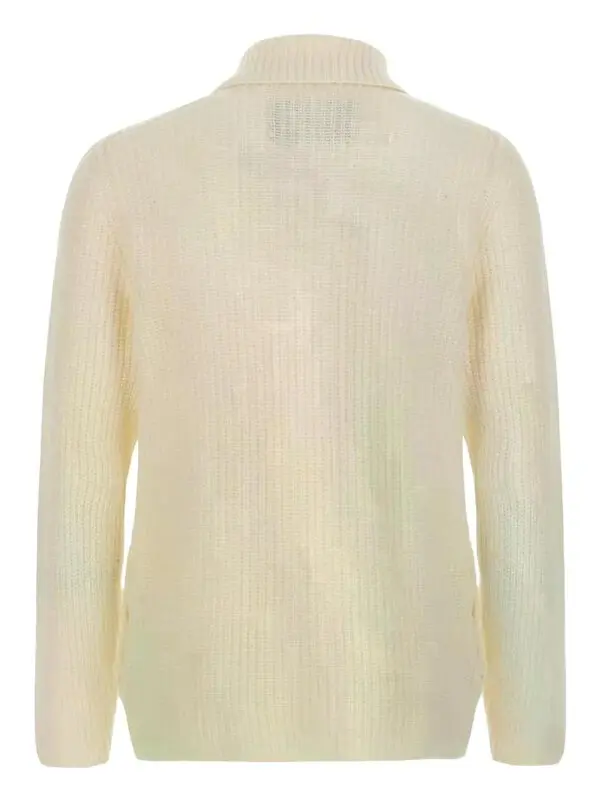 Tagliatore Ribbed-knit Zip-up Cardigan - Neutrals