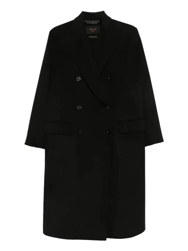PALTO' Double-breasted Coat - Black
