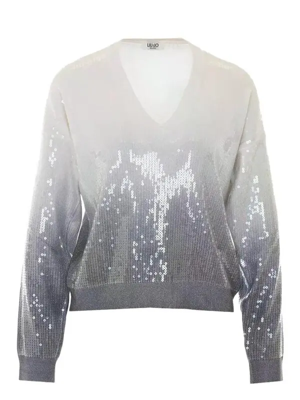 Liu Jo Dégradé-effect Sequined Pullover - Grey