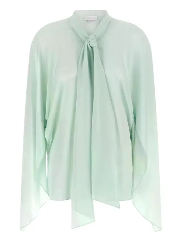Stella McCartney Tie-neck Silk Shirt - Green