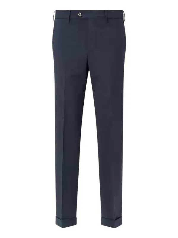 PT TORINO Pressed-crease Turned-up Trousers - Blue