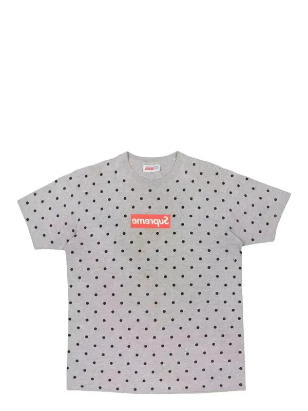 Supreme X Omme Des Garçons Box Logo Polka-dot T-shirt - Grey