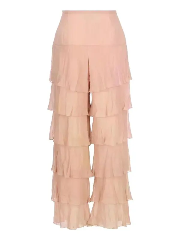 Valentino Garavani Ruffled Tiered Trousers - Pink