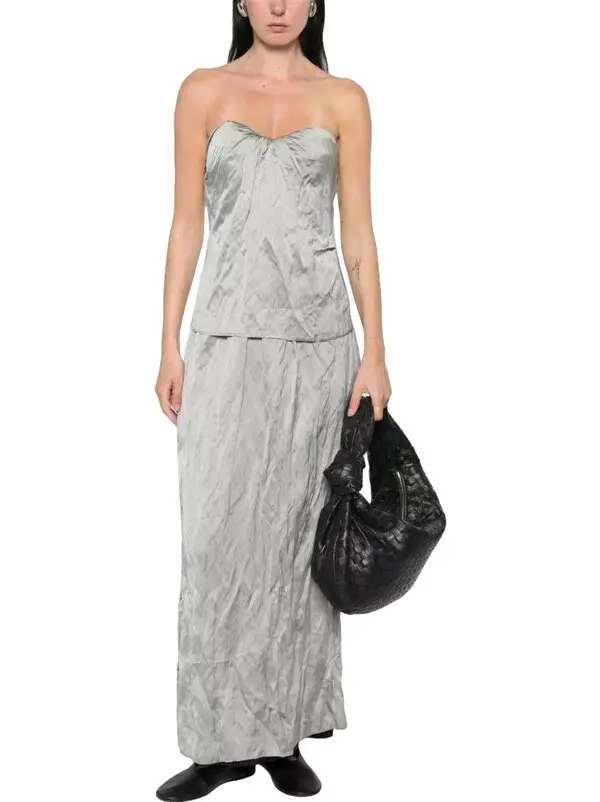 ESSE STUDIOS Strapless Draped Top - Green