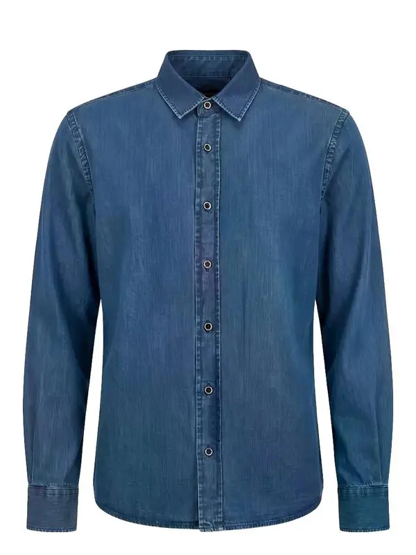 Peserico Washed Denim Shirt - Blue