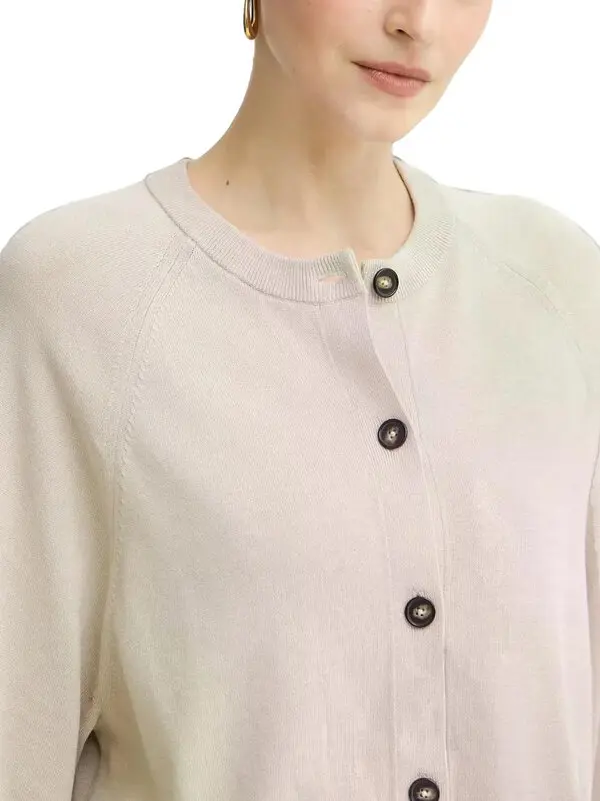 Marc O'polo Raglan-sleeve Button-up Cardigan - Neutrals