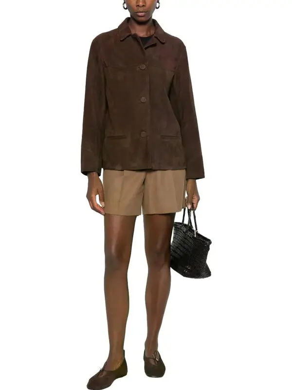 Max Mara Ragazza Pleated Wool Shorts - Neutrals