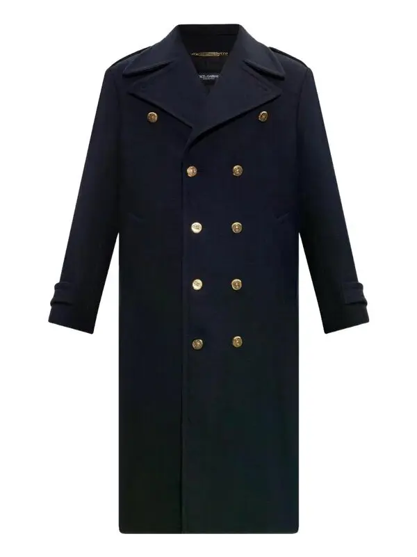 Dolce & Gabbana Double-breasted Wool Coat - Blue
