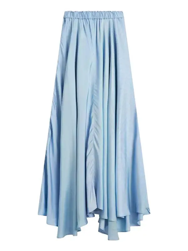 Bondi Born Como Satin-finish Maxi Skirt - Blue