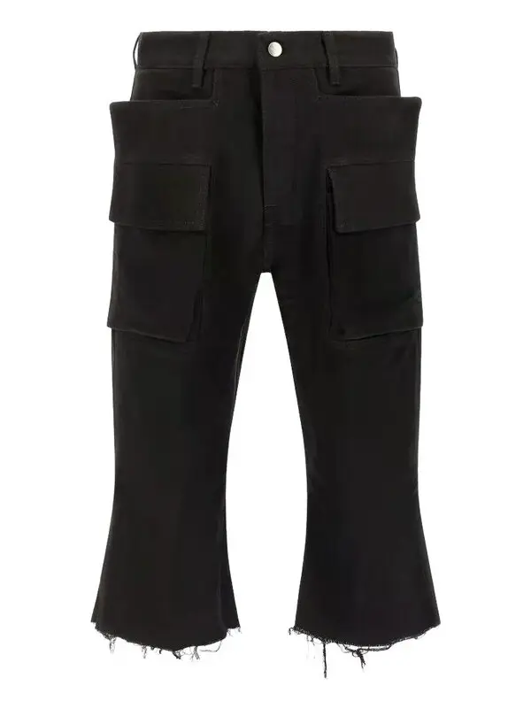 Rick Owens Cargo Bolan Cutoffs Trousers - Black