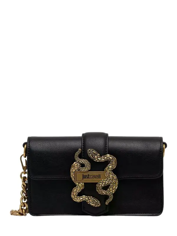 Just Cavalli Snake-plaque Chain-strap Mini Bag - Black