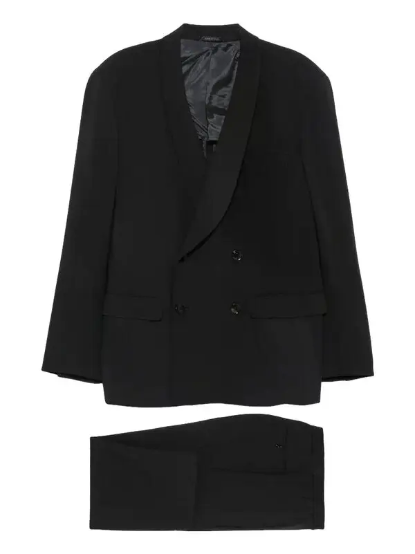 Giorgio Armani Double-breasted Buttoned Suit - Blue