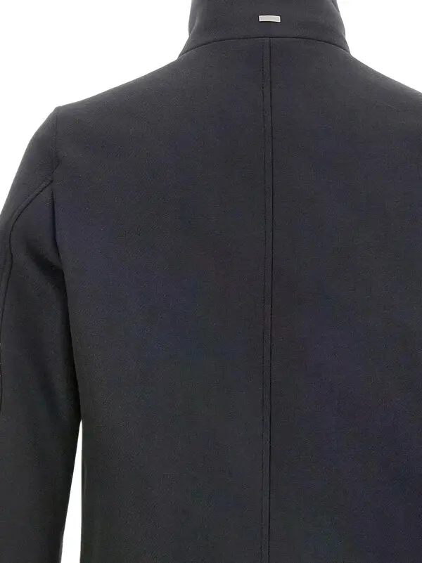 Herno Twill Coat - Blue