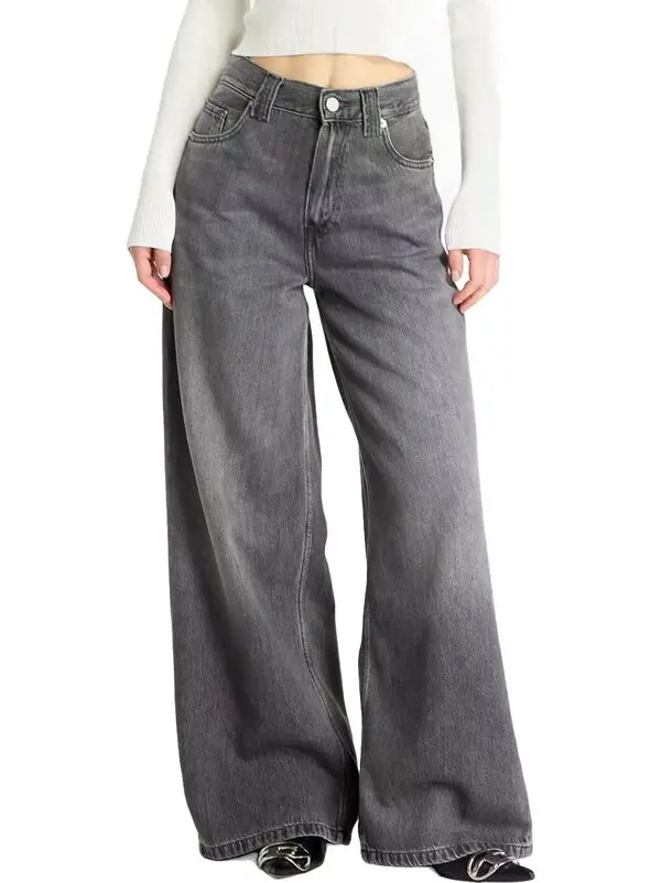 Tommy Hilfiger Faded-wash Wide-leg Jeans - Grey
