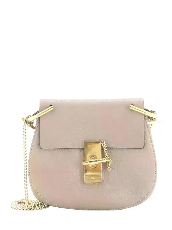 Chloé Drew Leather Mini Cross Body Bag - Grey