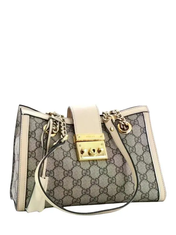 Gucci Padlock Chain Tote - Neutrals