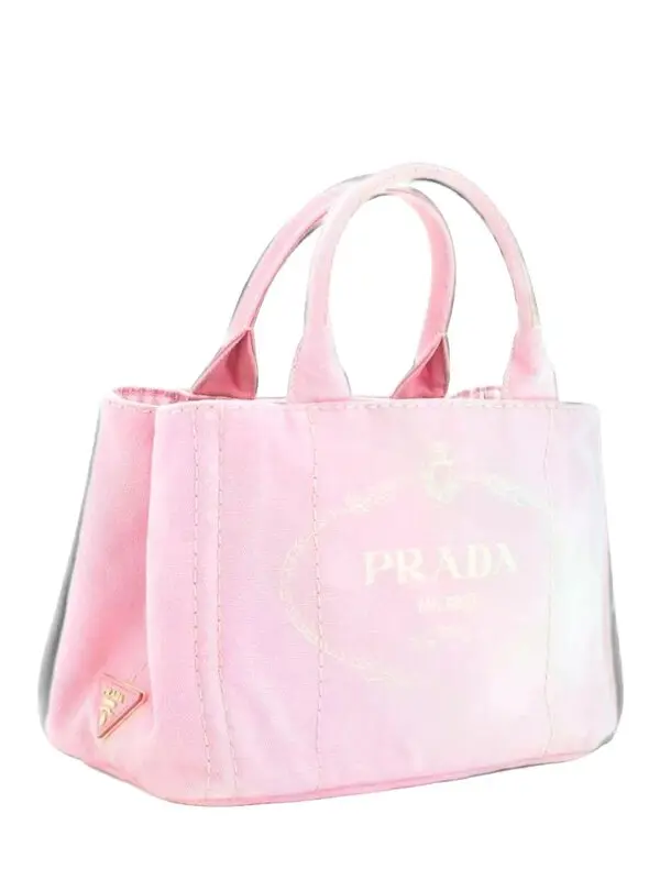 Prada Canapa Canvas Mini Tote Bag - Pink