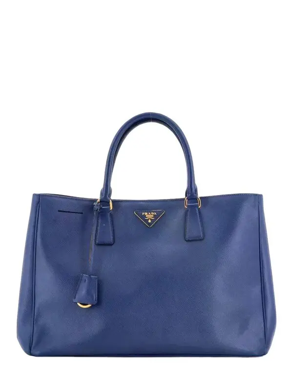 Prada Lux Open Saffiano Leather Medium Tote Bag - Blue