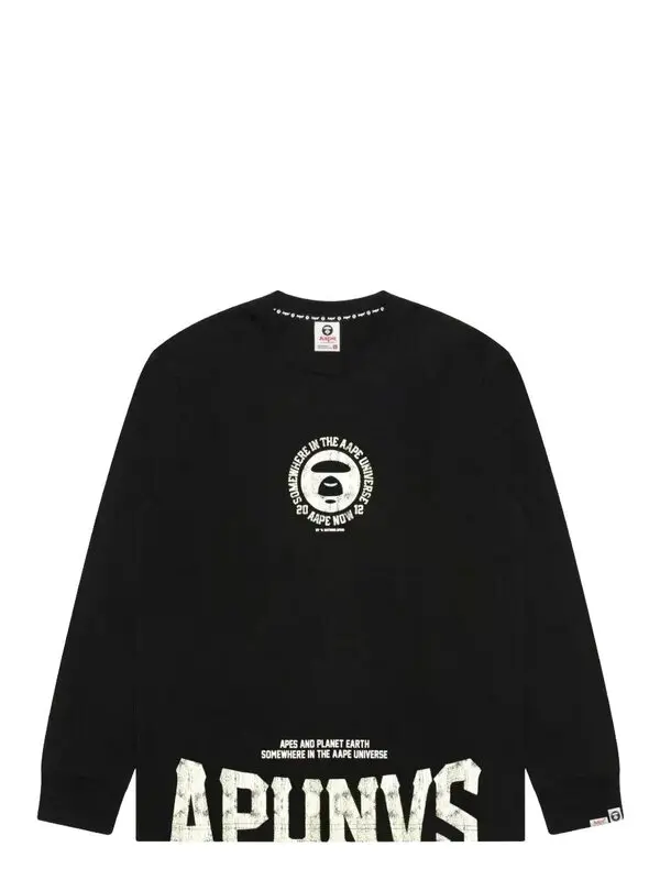 AAPE BY *A BATHING APE Aapeunvs Graphic-print Sweater - Black