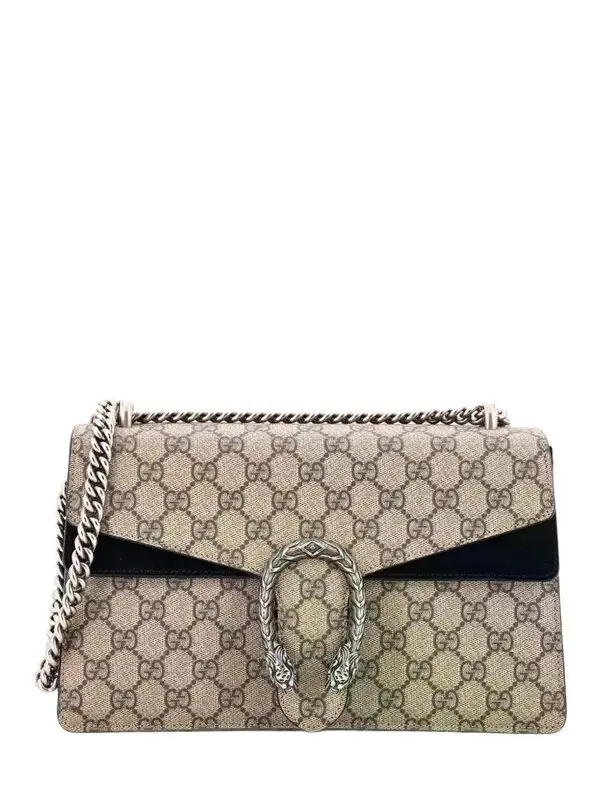 Gucci Dionysus Bag Gg Coated Canvas Small Shoulder Bag - Black