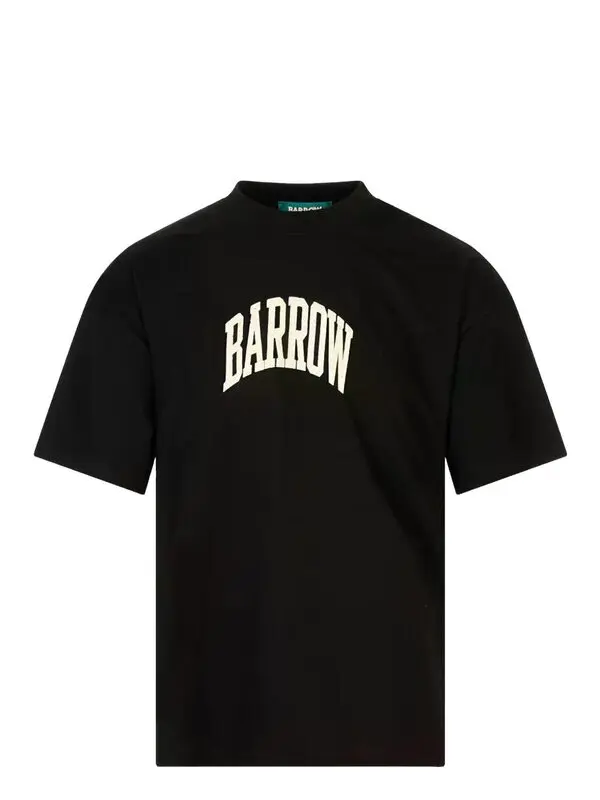 BARROW Logo-print Star-motif T-shirt - Black