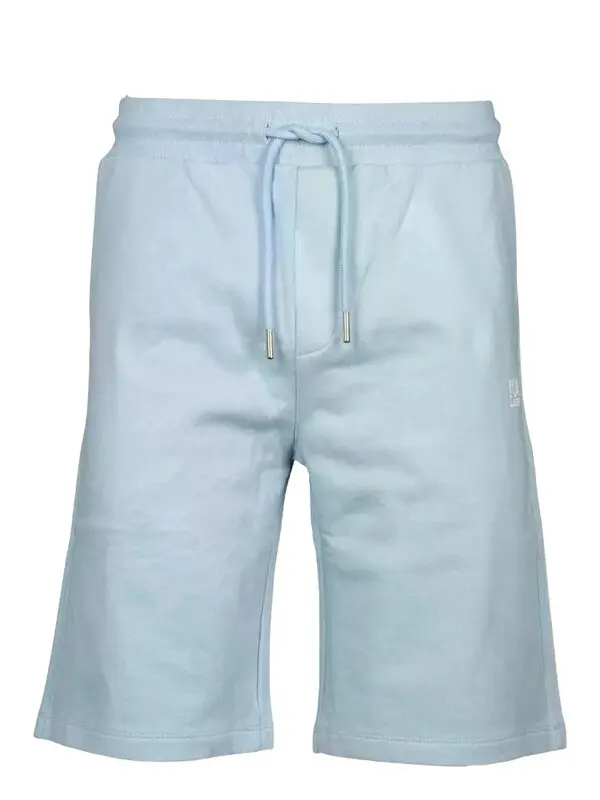 Karl Lagerfeld Drawstring Waist Cotton Shorts - Blue