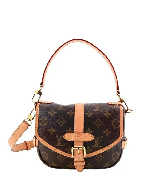 LOUIS VUITTON Monogram Canvas Saumur Bb Cross Body Bag - Brown