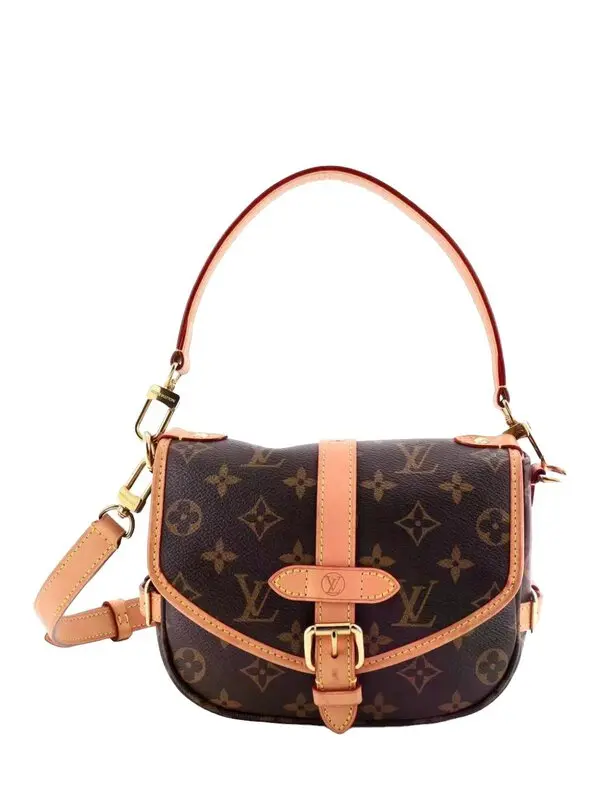 LOUIS VUITTON Monogram Canvas Saumur Bb Cross Body Bag - Brown