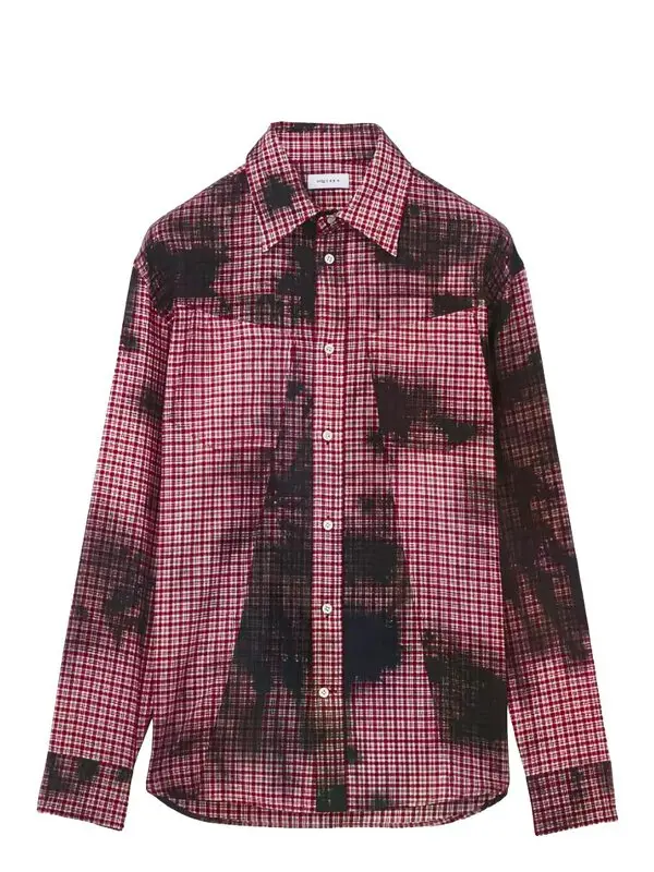 Alexander McQueen Flannel Check Tie-dye Shirt - Red