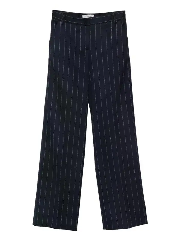 ERMANNO FIRENZE Pinstriped Trousers - Blue