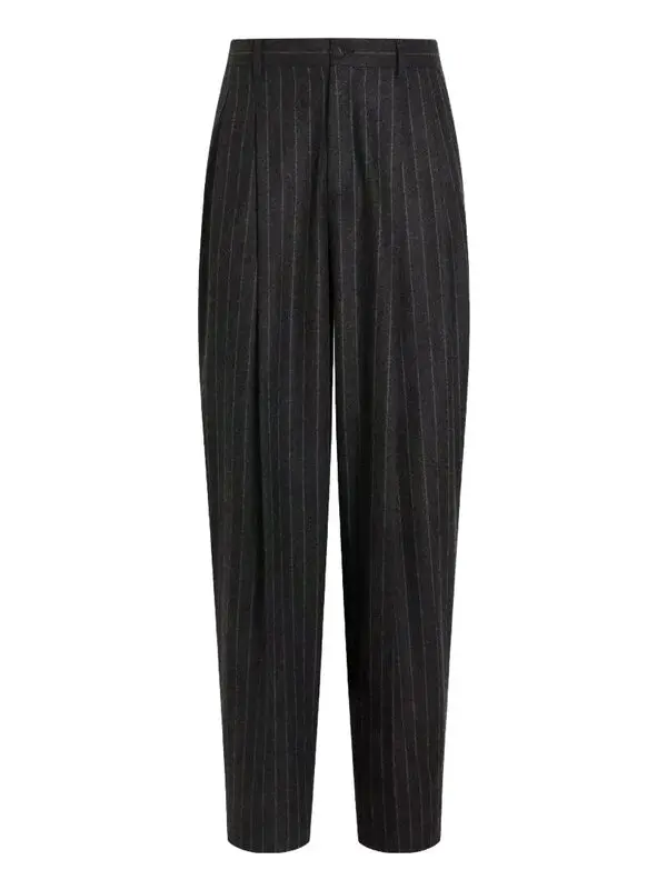 Dolce & Gabbana Pinstripe Flannel Trousers - Grey