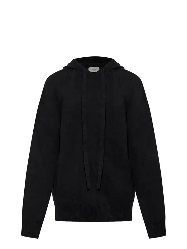 LANEUS Drawstring Hoodie - Black