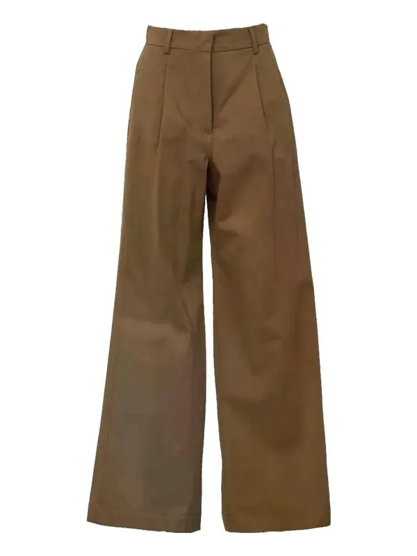 Max Mara Pleated Wide-leg Trousers - Brown