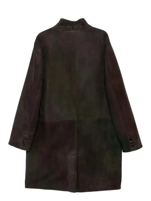 MANZONI 24 Button-fastening Shearling Coat - Brown